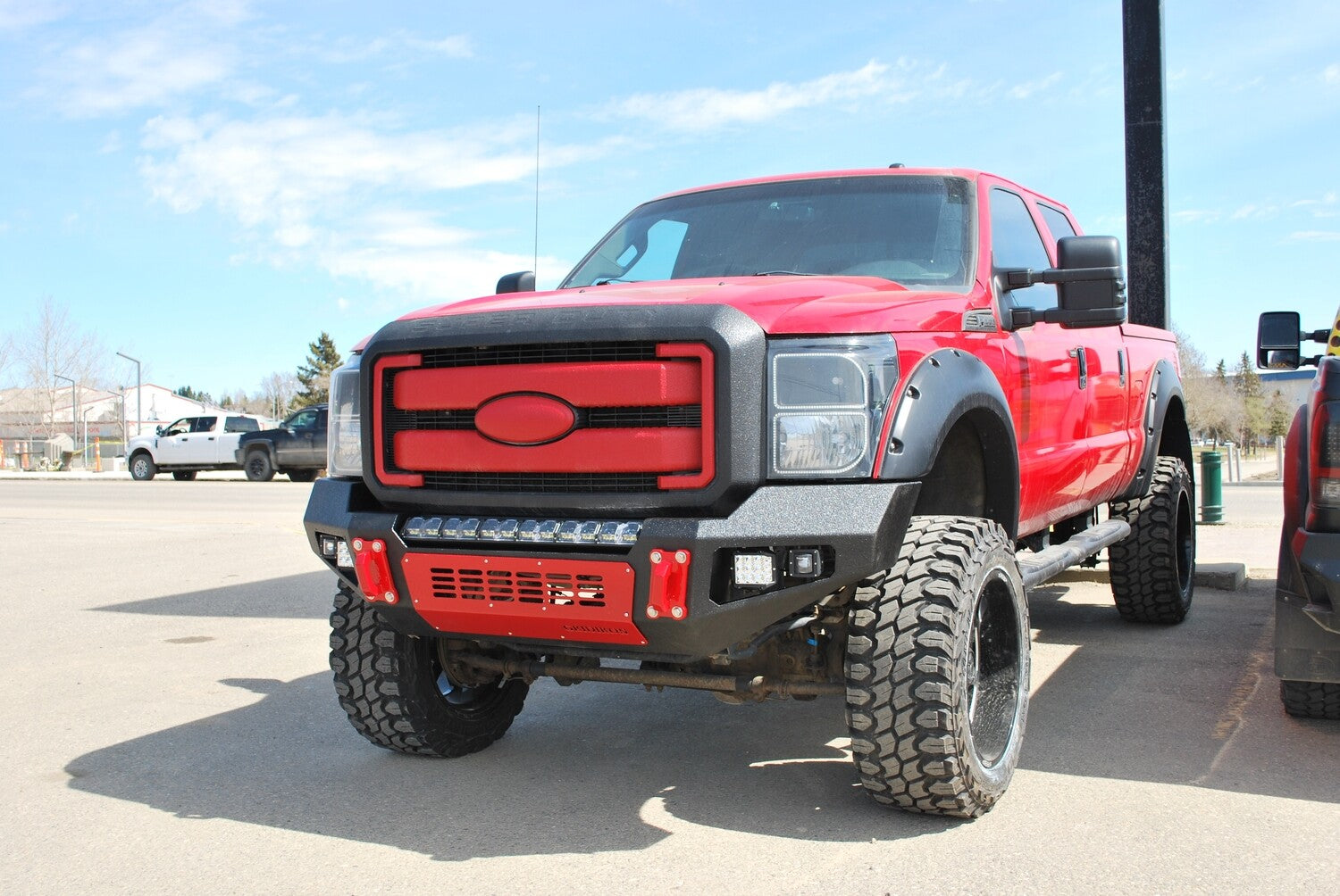 GRIDIRON 2011-2016 Ford F250/F350 Base Front Bumper – Straight Sideways ...